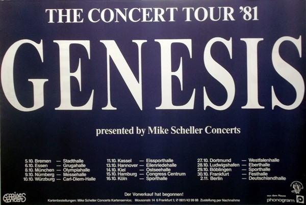 GENESIS - 1981 - Tourplakat - Concert - Abacab - Tourposter ...